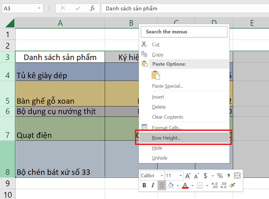 Cách Giãn Dòng Trong Excel 2016 Tăng Hiệu Suất Làm Việc